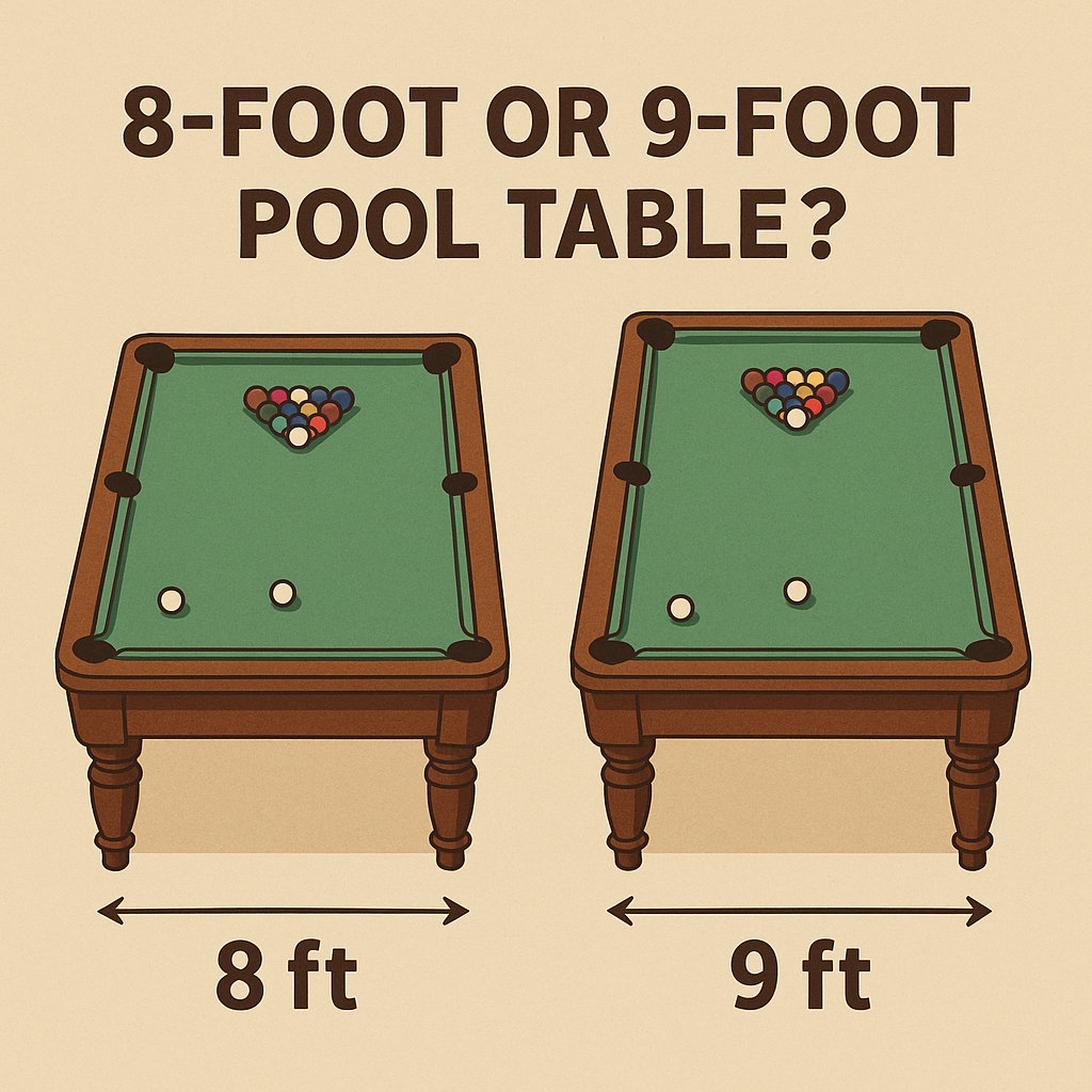 Should I get an 8 or 9 foot pool table? – The Game Room Plus
