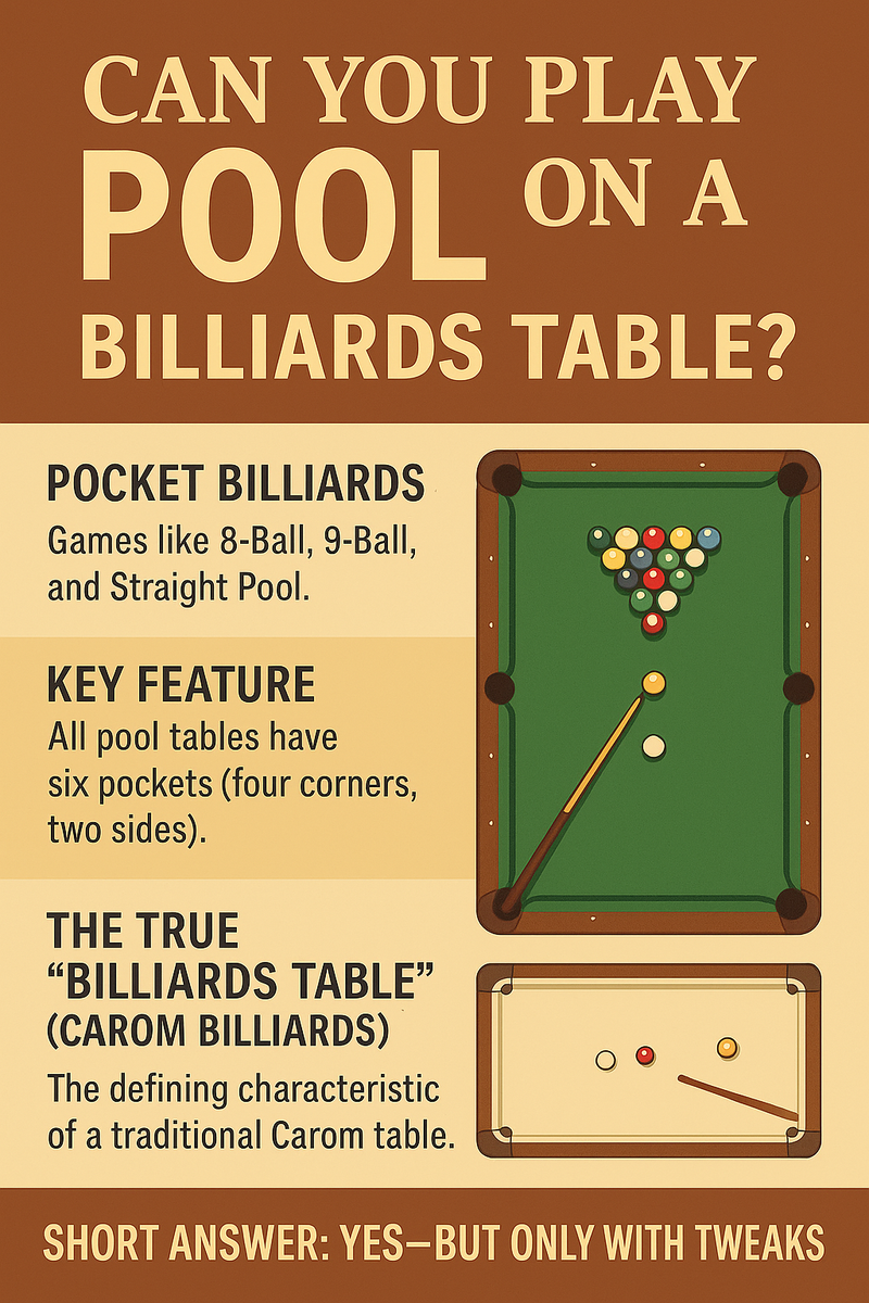 Can You Play Pool on a Billiards Table? – The Game Room Plus