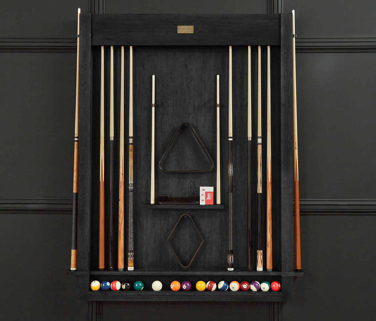 American Heritage Alta Wall Mounted Cue Rack 12 – The Game Room Plus