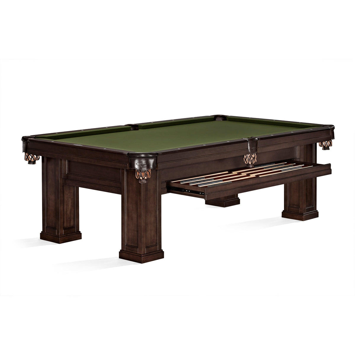 Brunswick Billiards Oakland II 8 Foot Pool Table Espresso Finish – The ...